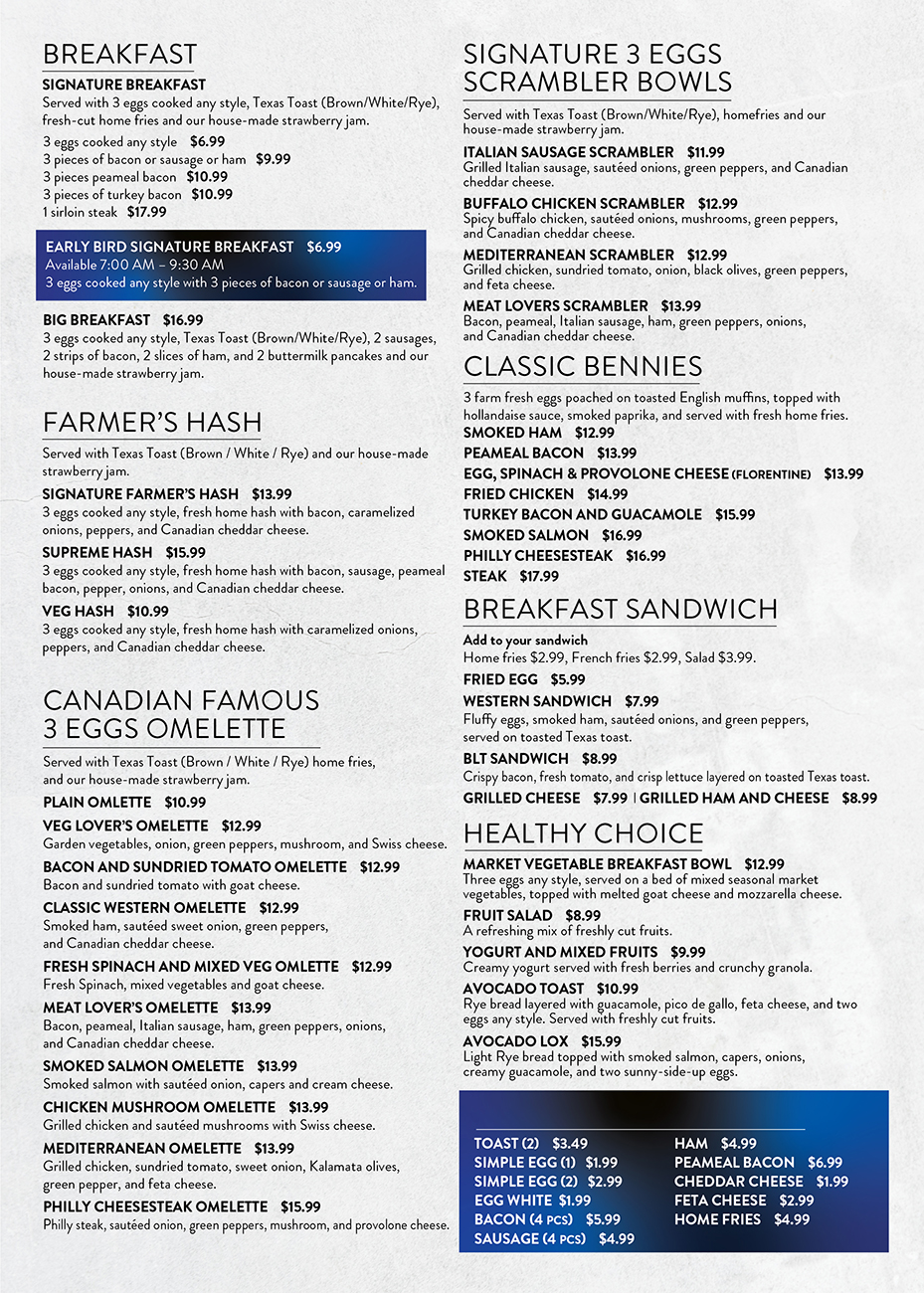 All-Day Breakfast Menu | Route 48 Baldwin Restaurant